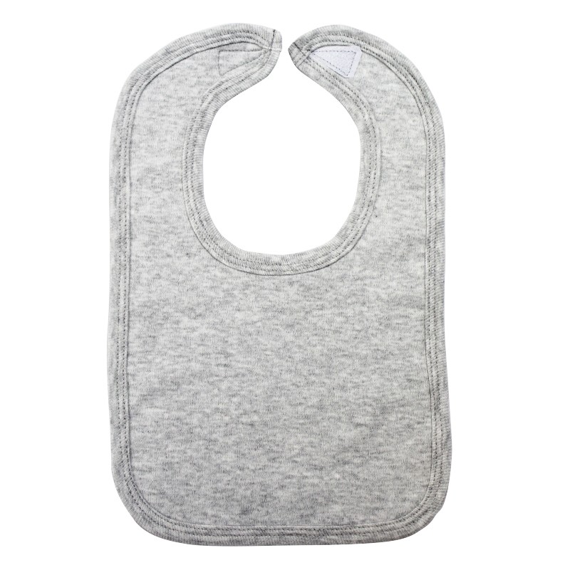Heather Grey Interlock Bibs
